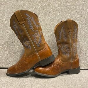 Ariat | Shoes | Ariat Heritage Stockman Western Leather Brown Cowboy ...